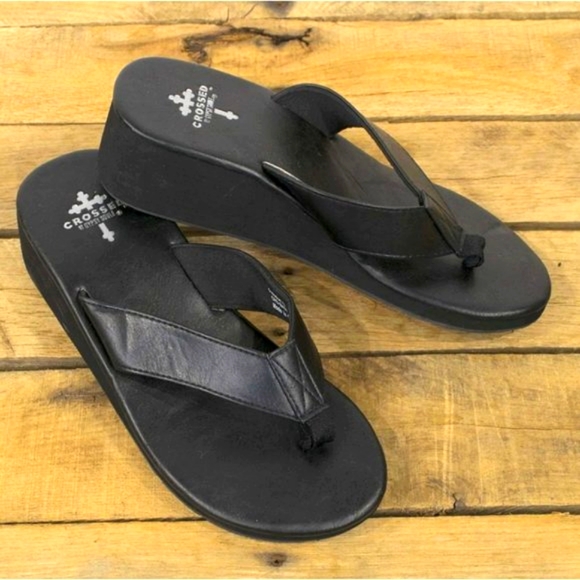 Gypsy Soule | Shoes | Gypsy Soule Crossed Freedom Leather Heel Wedge ...